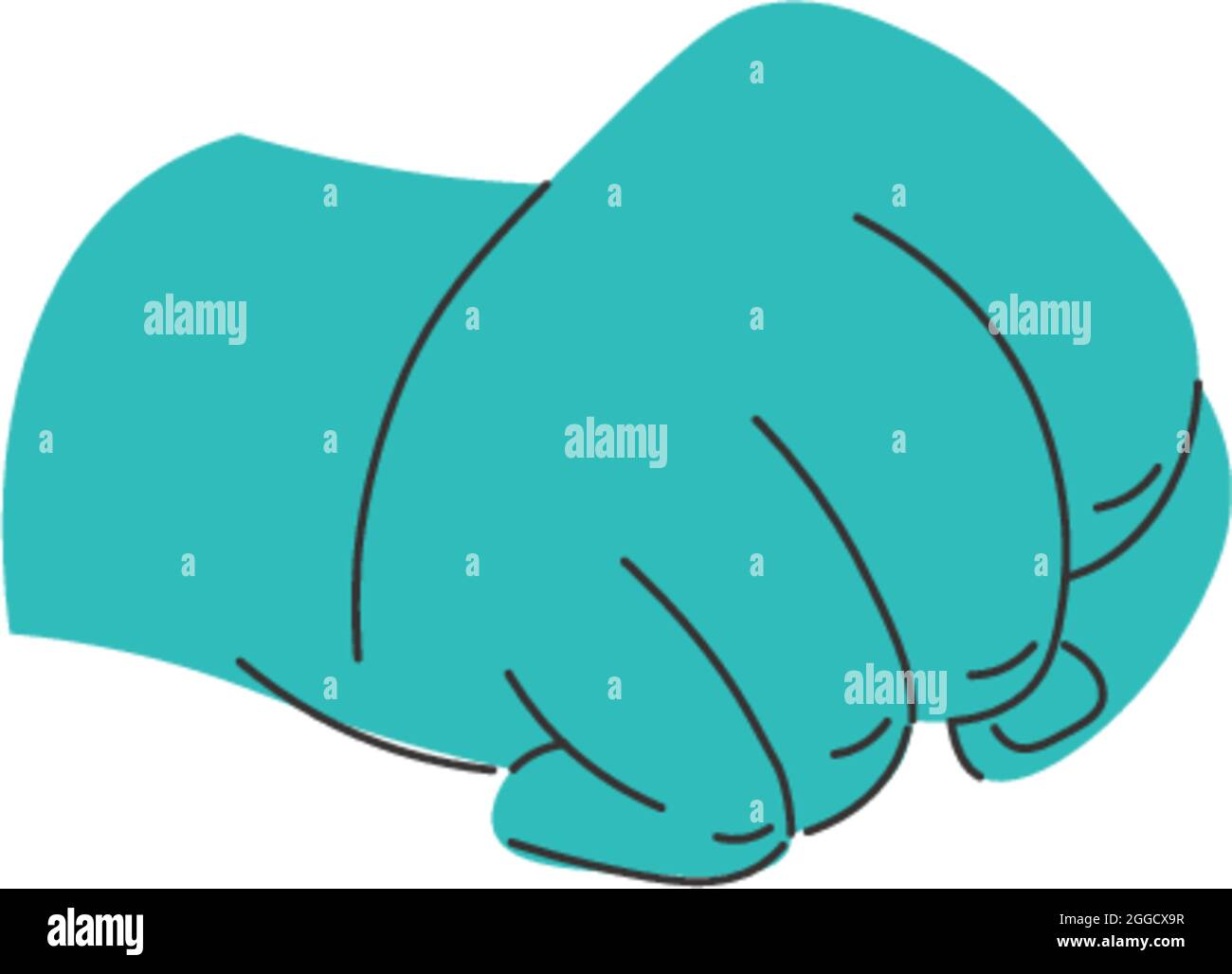 Clenching first, hand gesture aggression or fight Stock Vector Image ...