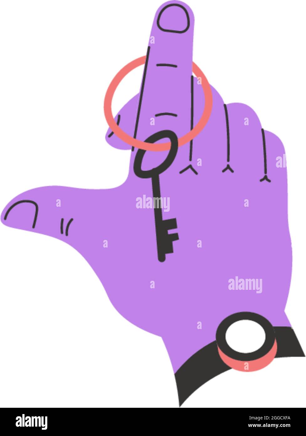 Hand closing car door Stock Vector Images - Alamy