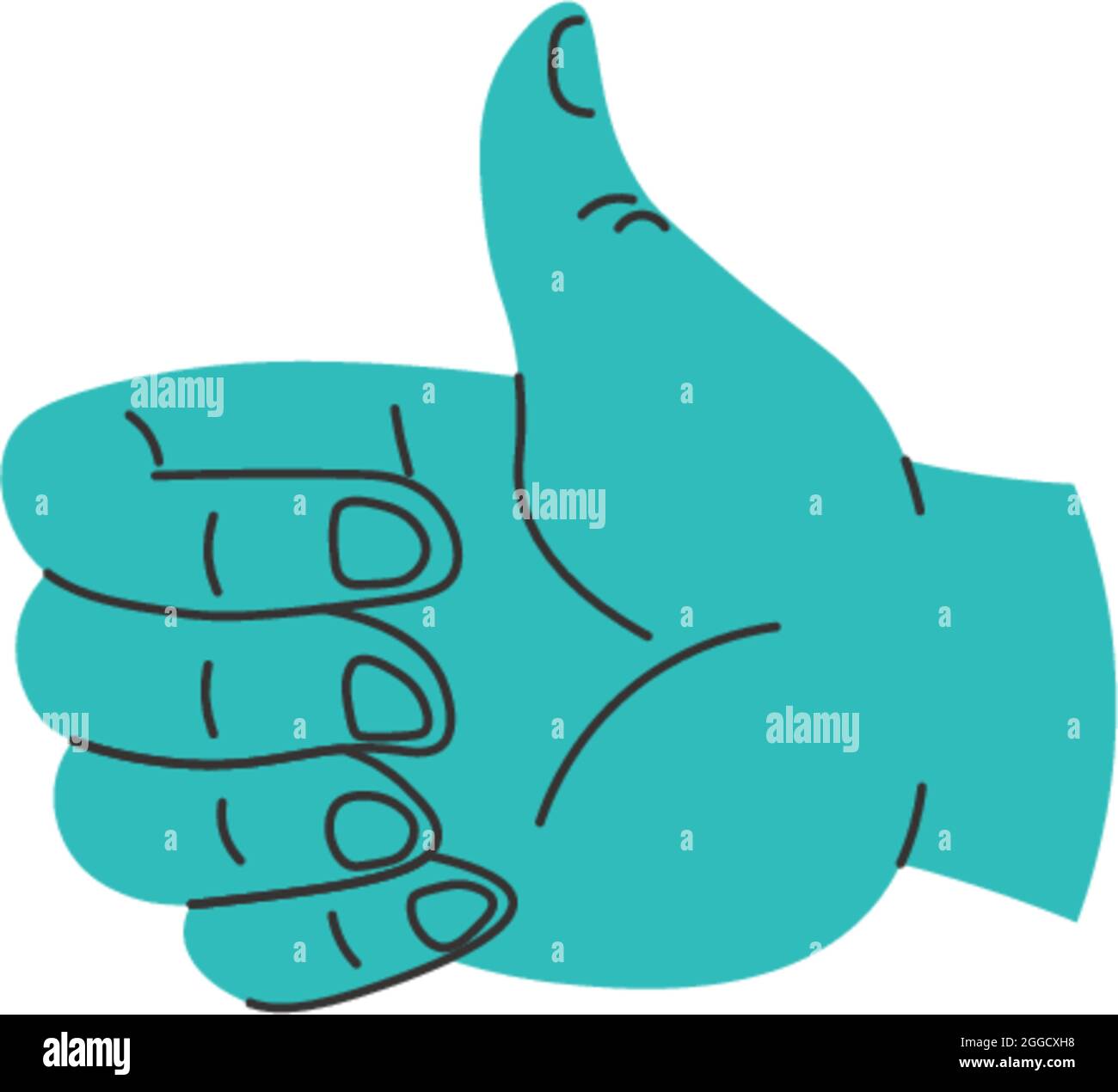 Hand showing thumb up gesture, approve sign vector Stock Vector Image ...