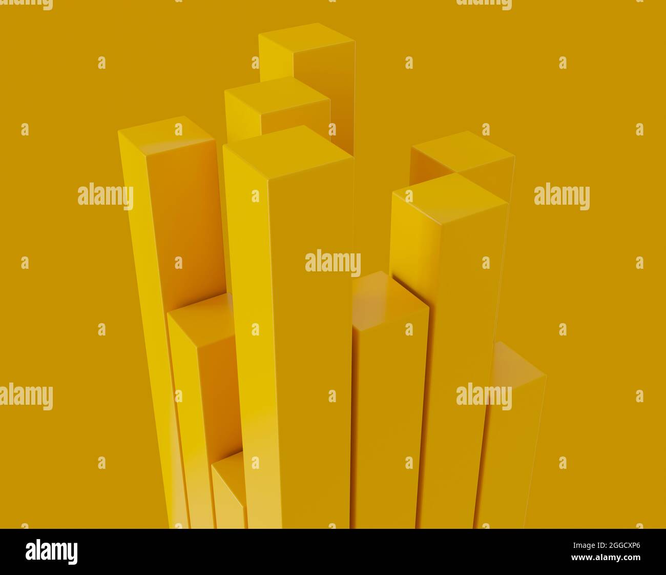 Abstract geometric composition, yellow background design with ...