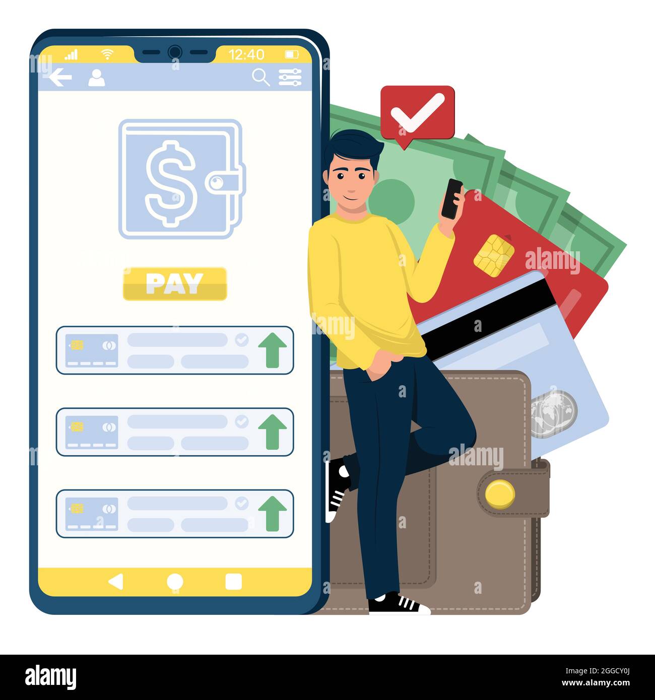 Credit card making payment Stock Vector Images - Alamy