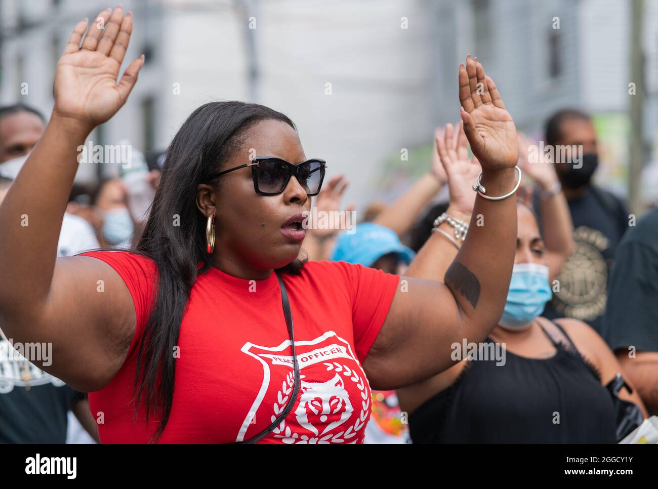 Bronx, United States. 30th Aug, 2021. The family of Michael Rosado ...
