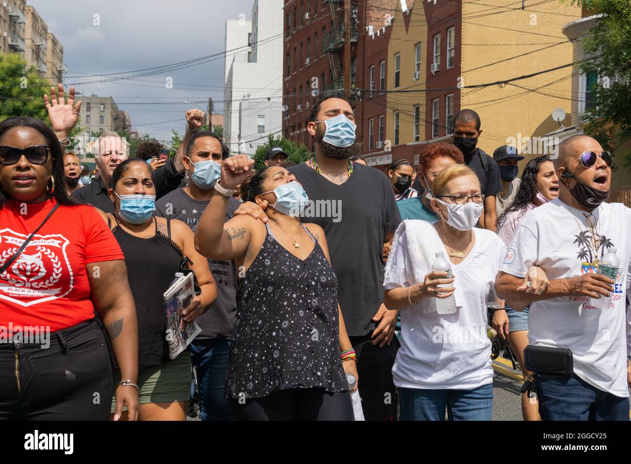 Bronx, United States. 30th Aug, 2021. The family of Michael Rosado ...