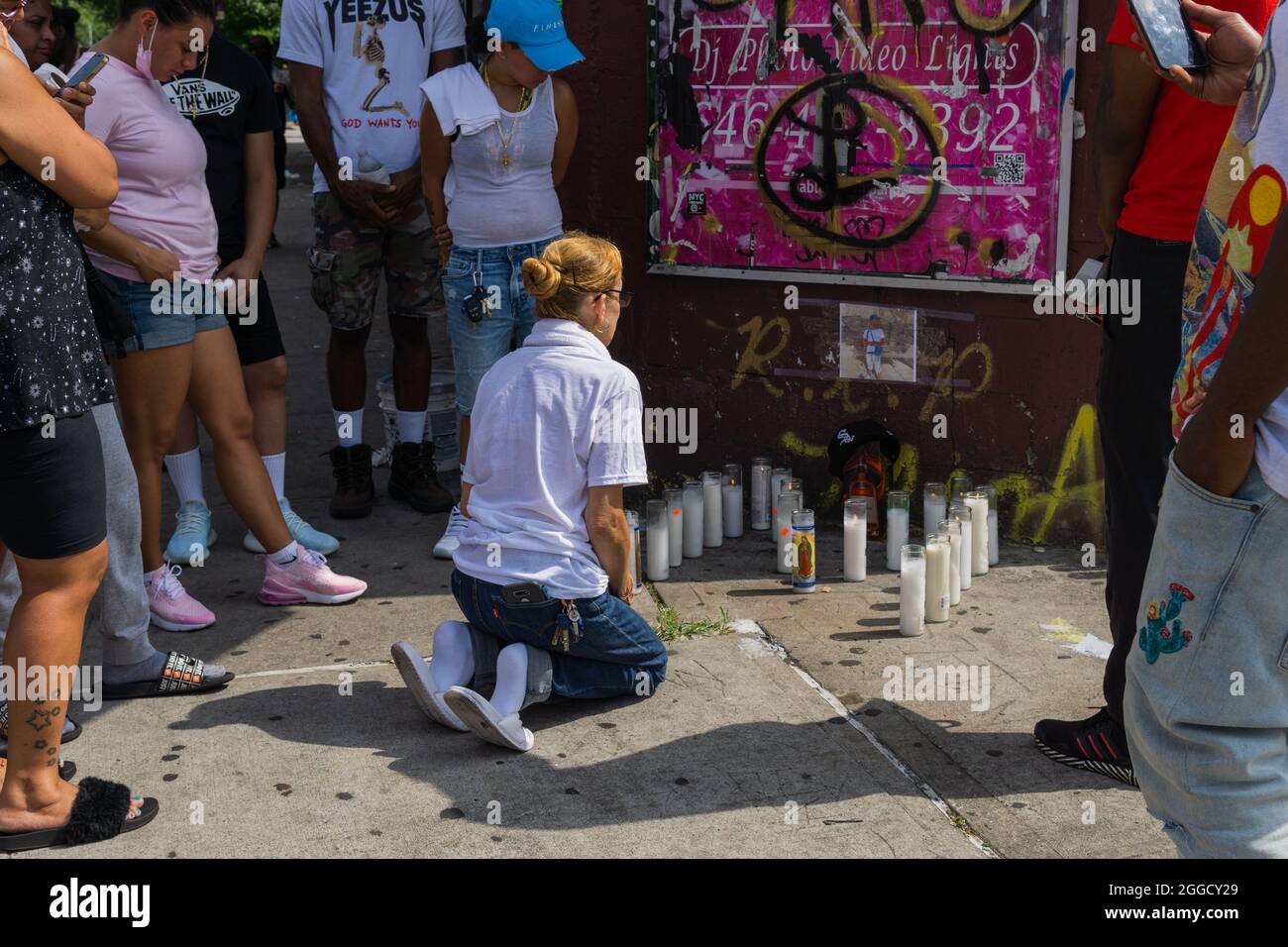 Bronx, United States. 30th Aug, 2021. The family of Michael Rosado ...
