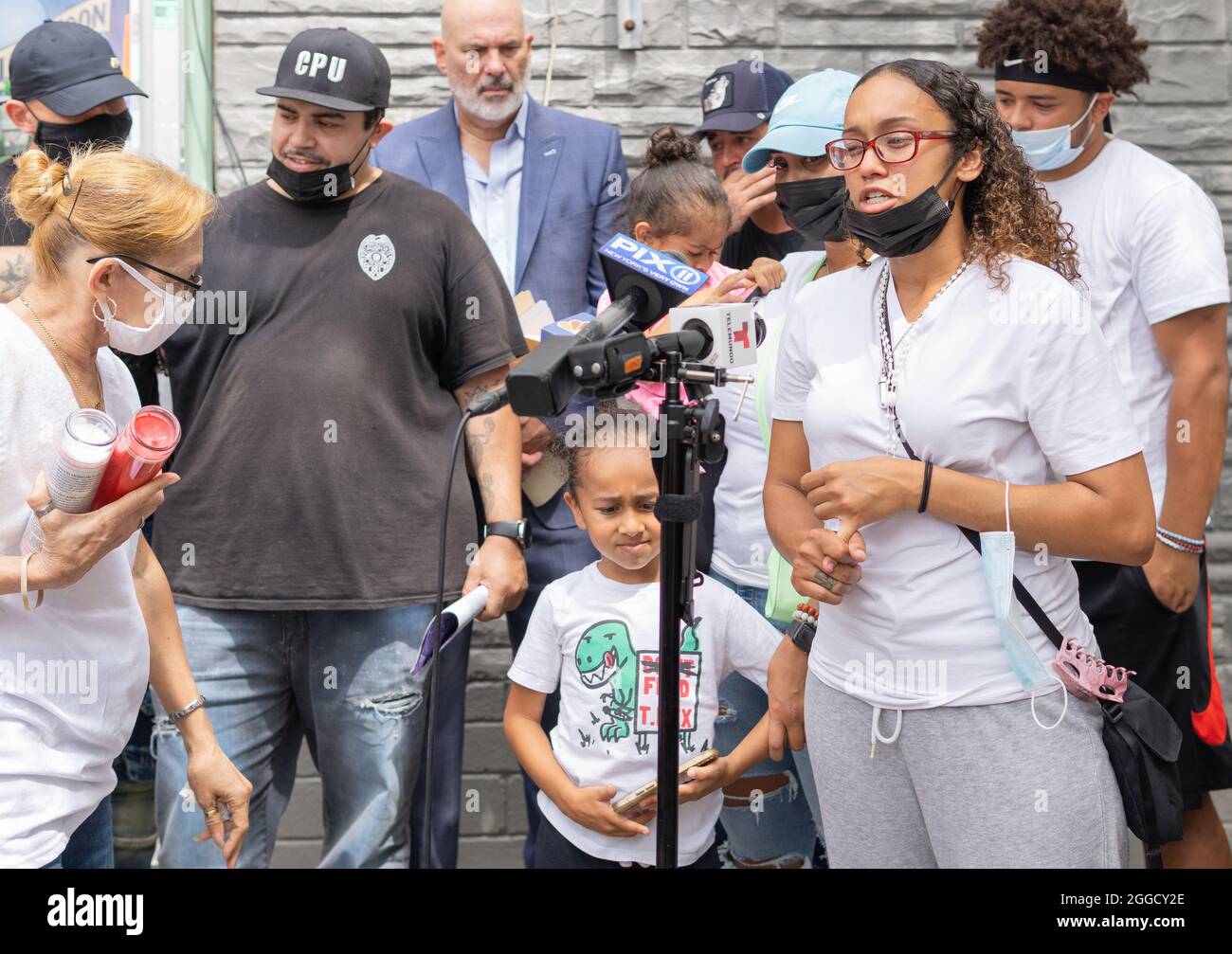 Bronx, United States. 30th Aug, 2021. The family of Michael Rosado ...