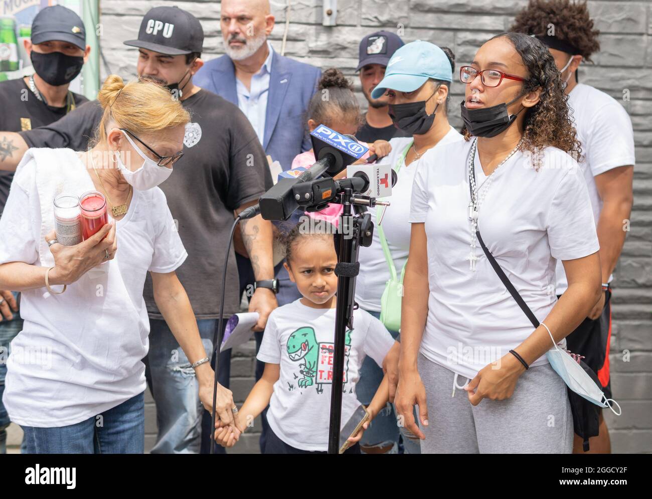 Bronx, United States. 30th Aug, 2021. The family of Michael Rosado ...