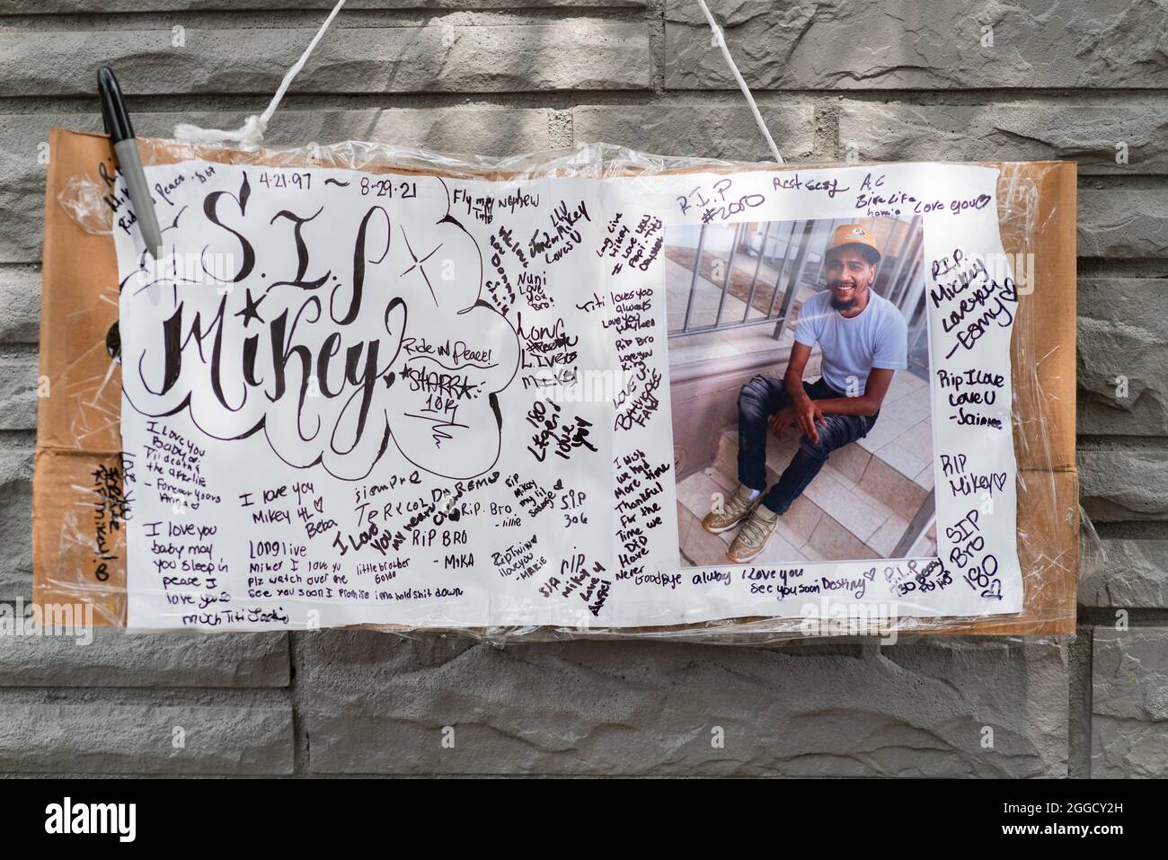 Bronx, United States. 30th Aug, 2021. The family of Michael Rosado ...