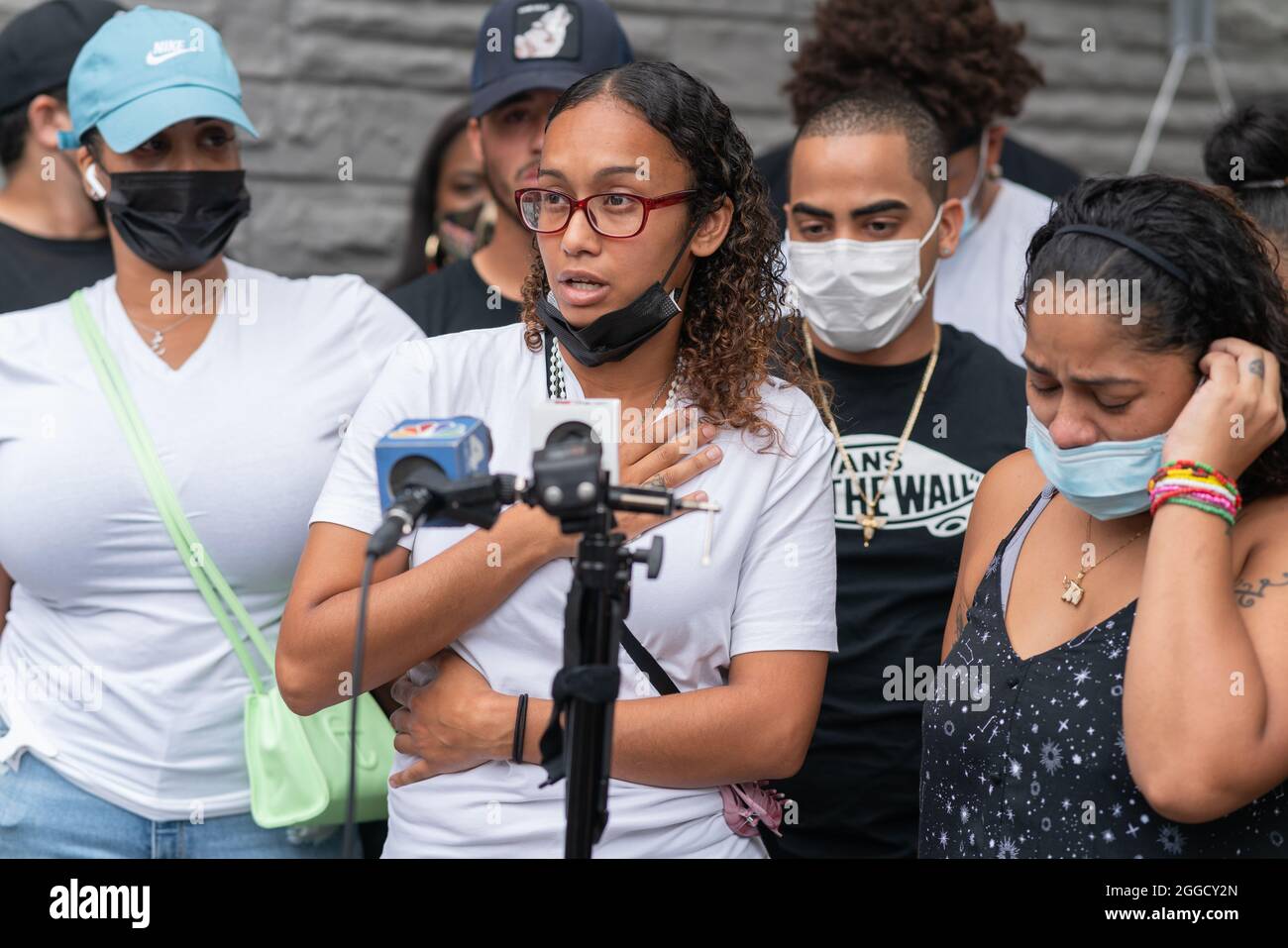 Bronx, United States. 30th Aug, 2021. The family of Michael Rosado ...