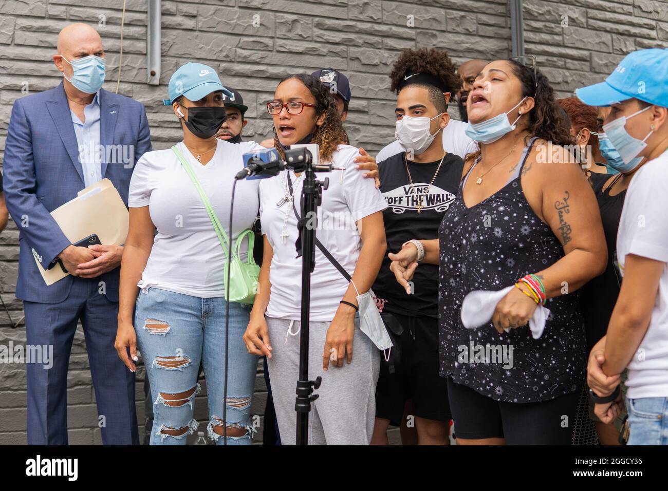 Bronx, United States. 30th Aug, 2021. The family of Michael Rosado ...