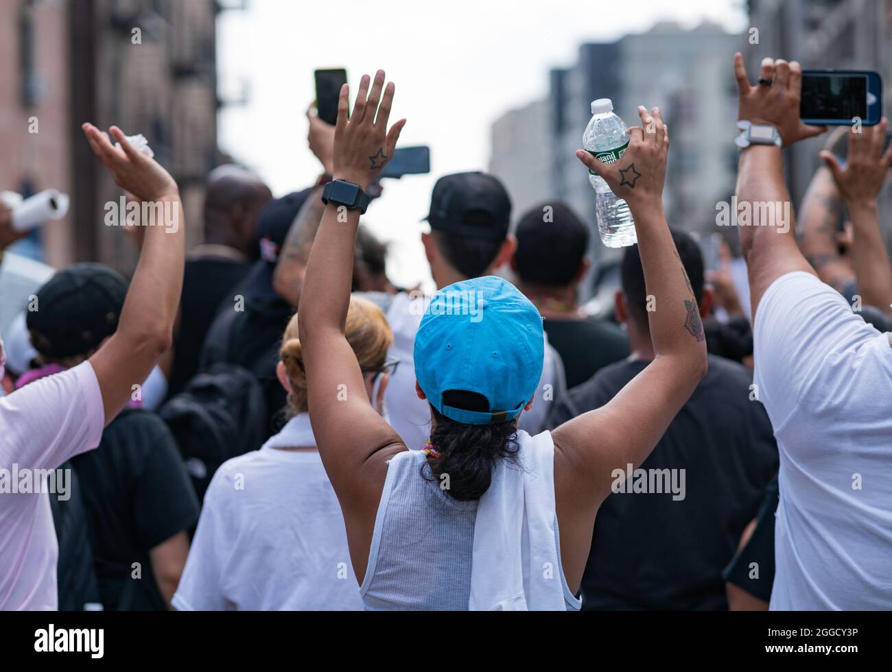 Bronx, United States. 30th Aug, 2021. The family of Michael Rosado ...
