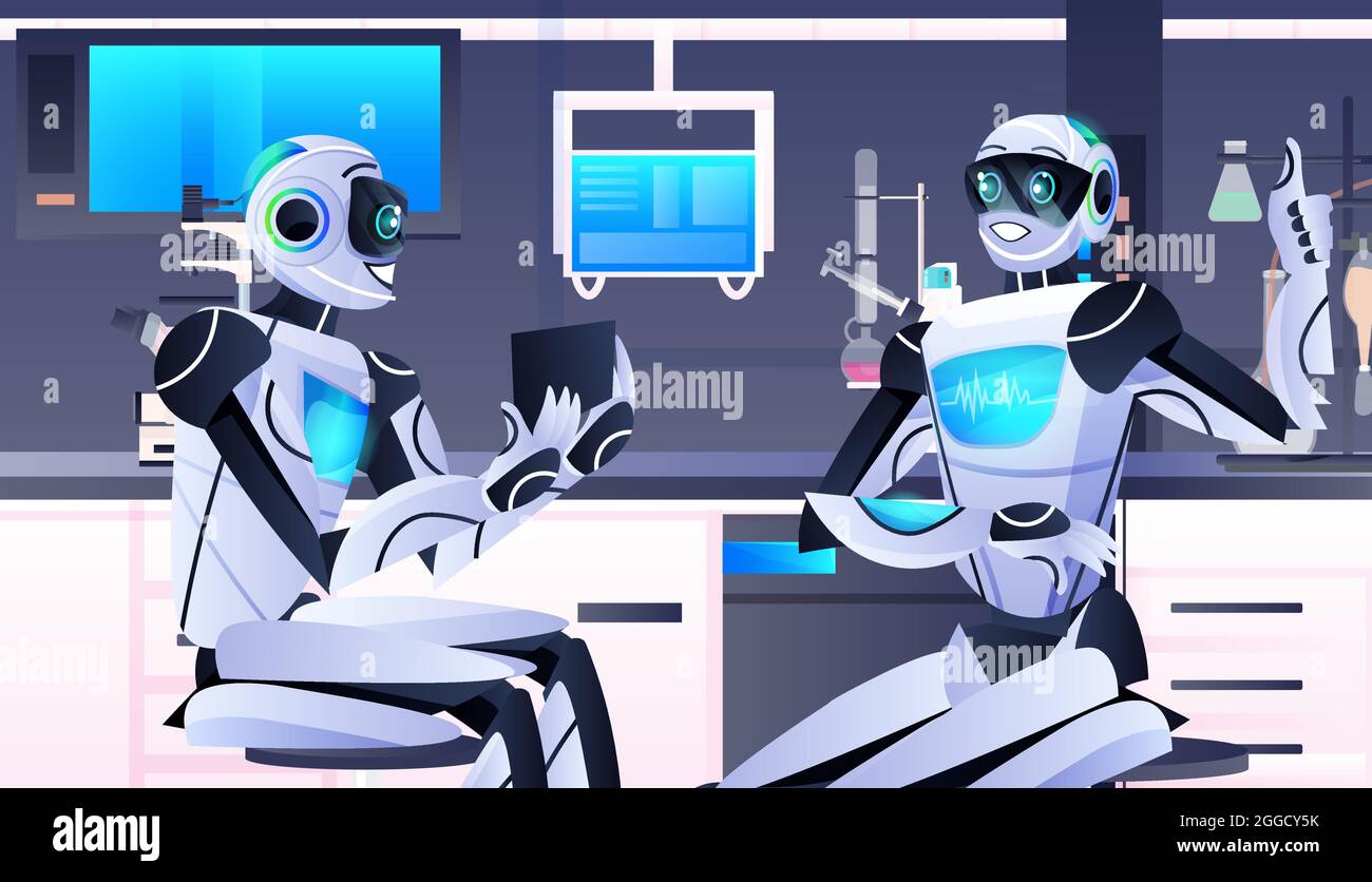 Chemical testing robot Stock Vector Images - Alamy