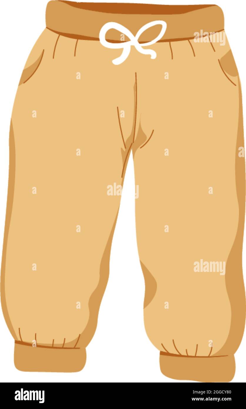 Sportive cotton pants for children clothes vector Stock Vector Image ...