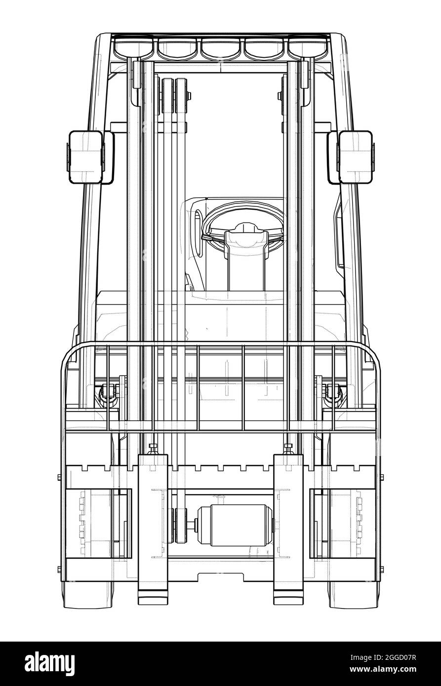 Hydraulic loading lift Black and White Stock Photos & Images - Alamy