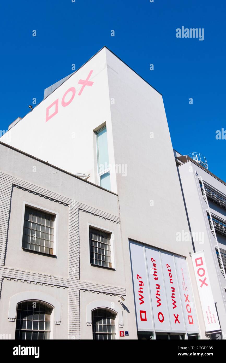 Dox, museum contemporary art, Holesovice, Prague, Czech Republic Stock ...