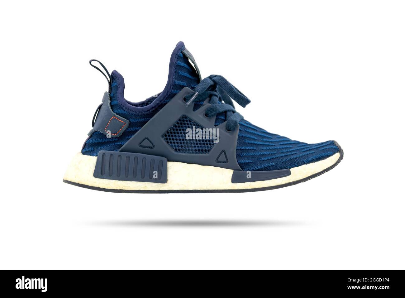 Blue color fashion sport shoe isolated on white background Stock Photo ...