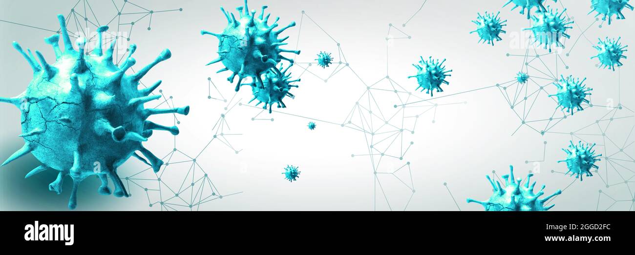 Dangerous corona virus, SARS pandemic risk concept. 3D illustration ...
