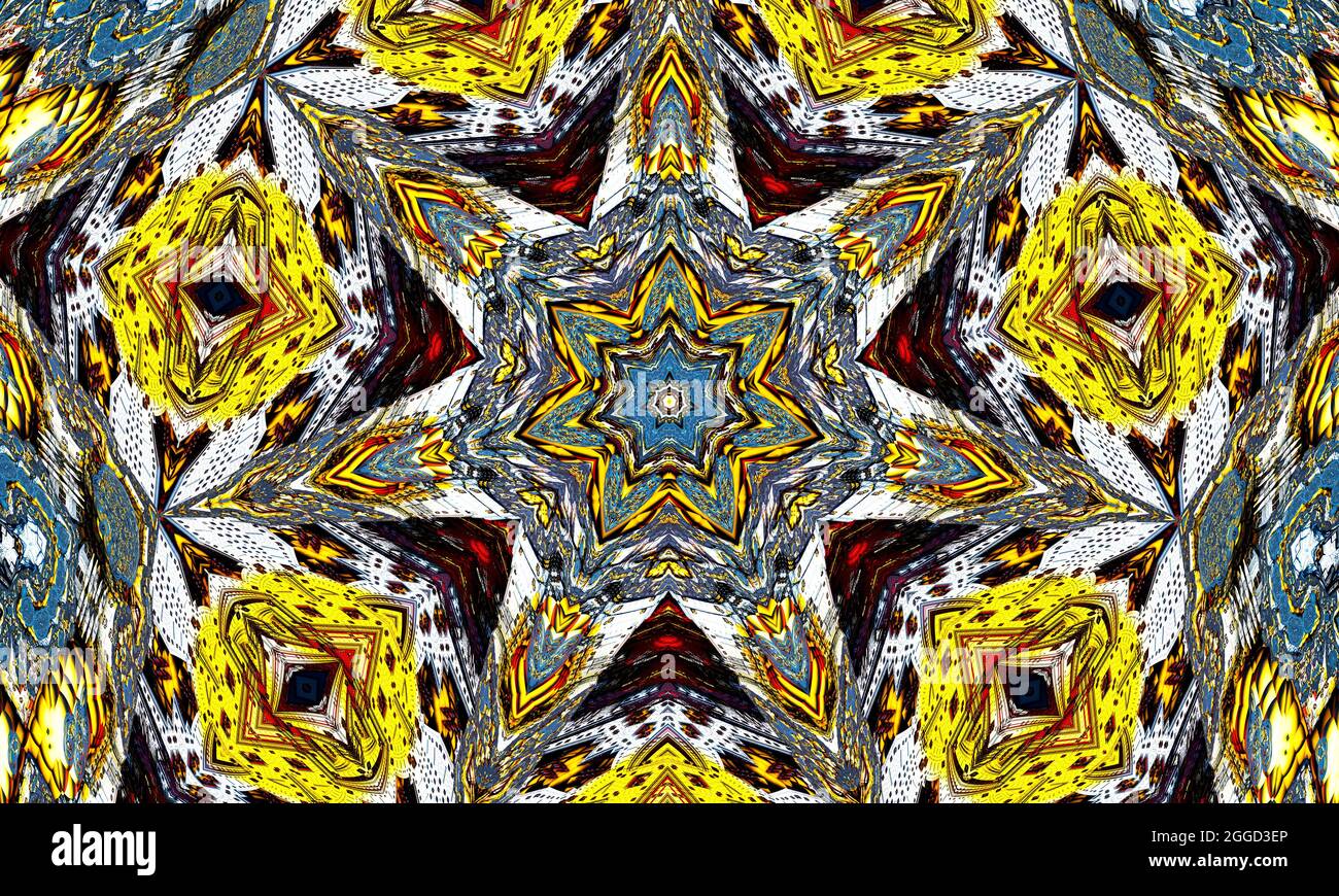 Sulphur yellow kaleidoscope. Seamless background from natural sulphur ...