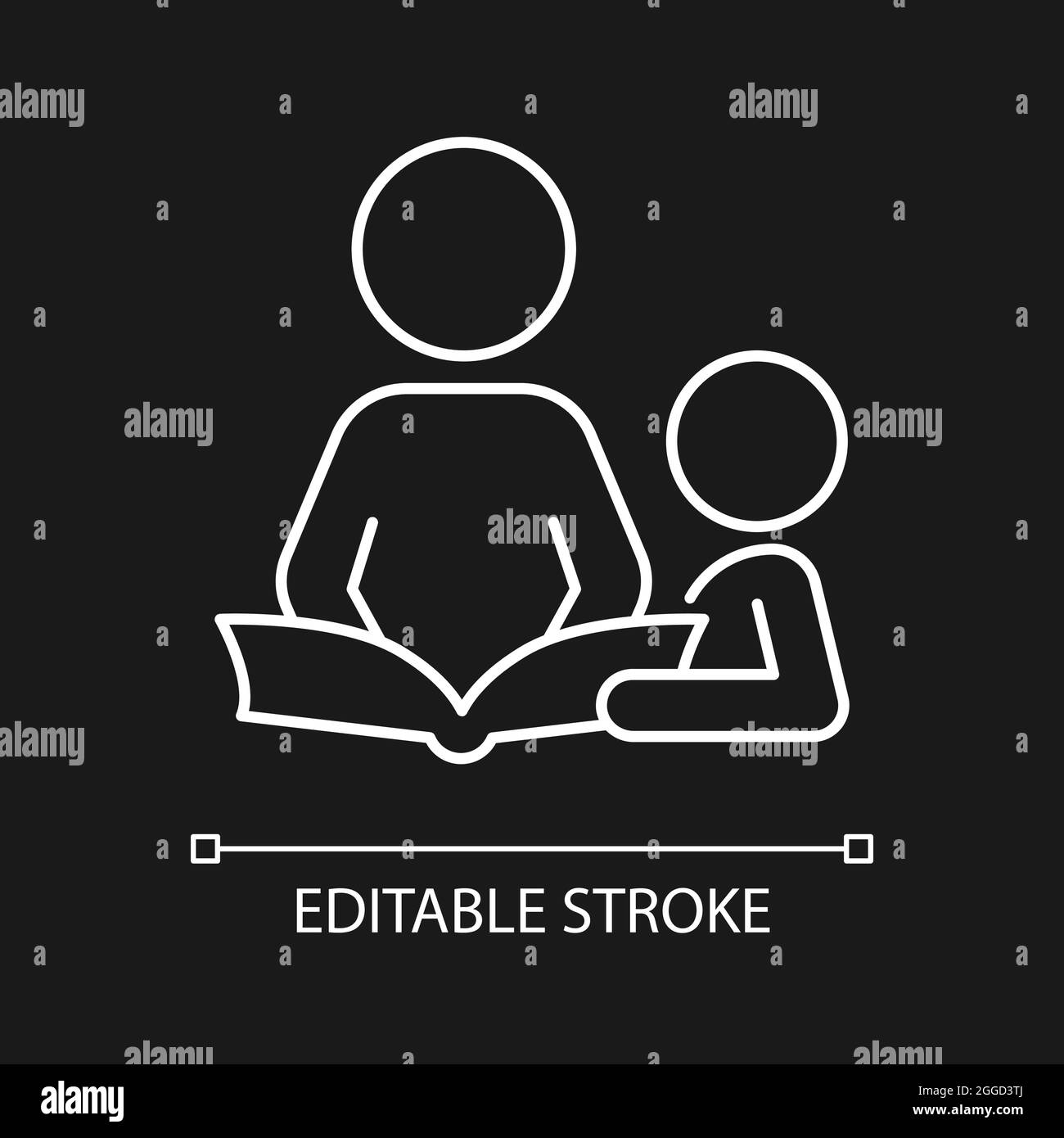 Reading book to child night Stock Vector Images - Alamy