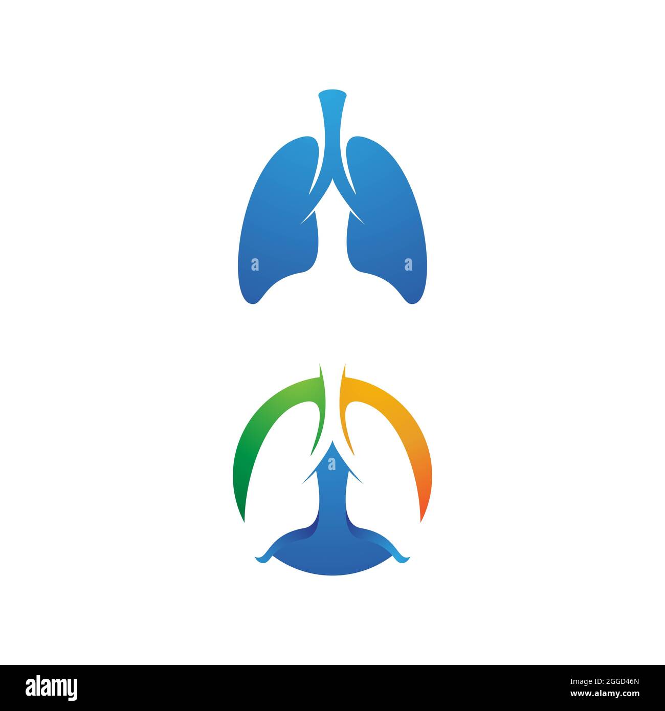 Lung Vector icon for medical design illustration Template Stock Photo ...