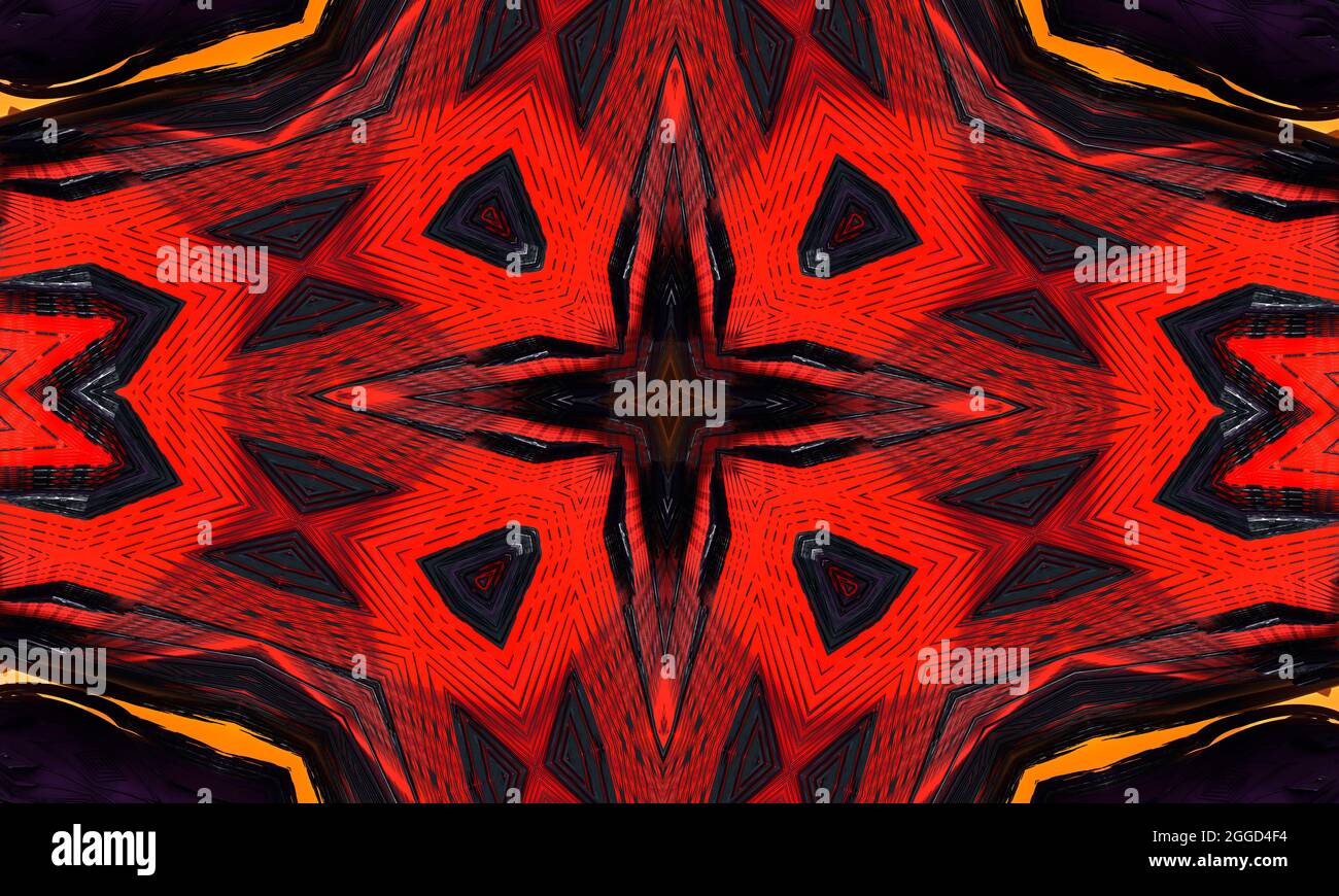 Digital visualization of a vampire sign. Bloddy kaleidoscope Stock ...