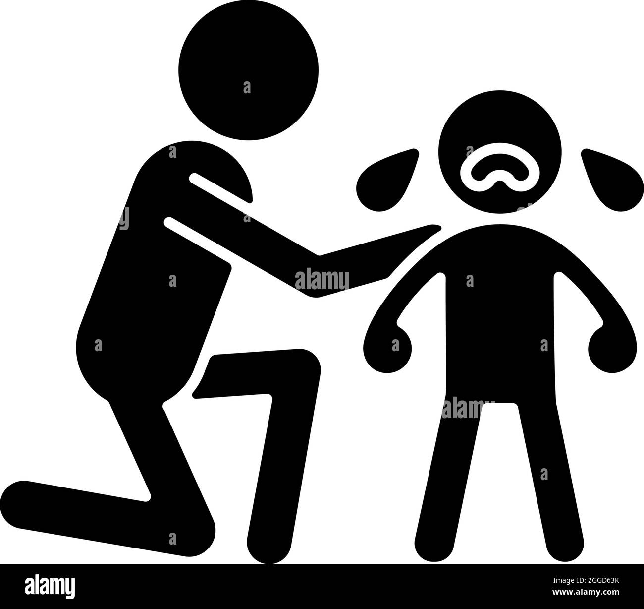 Crying icon vector logo Black and White Stock Photos & Images - Alamy