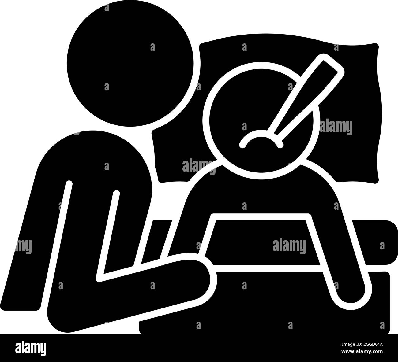 Taking care of ill child black glyph icon Stock Vector Image & Art - Alamy