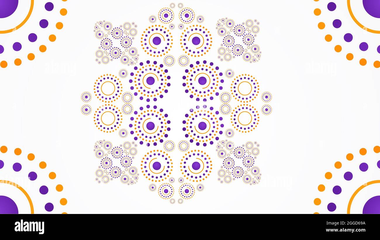 abstract orange and purple circle pattern background design Stock Photo ...