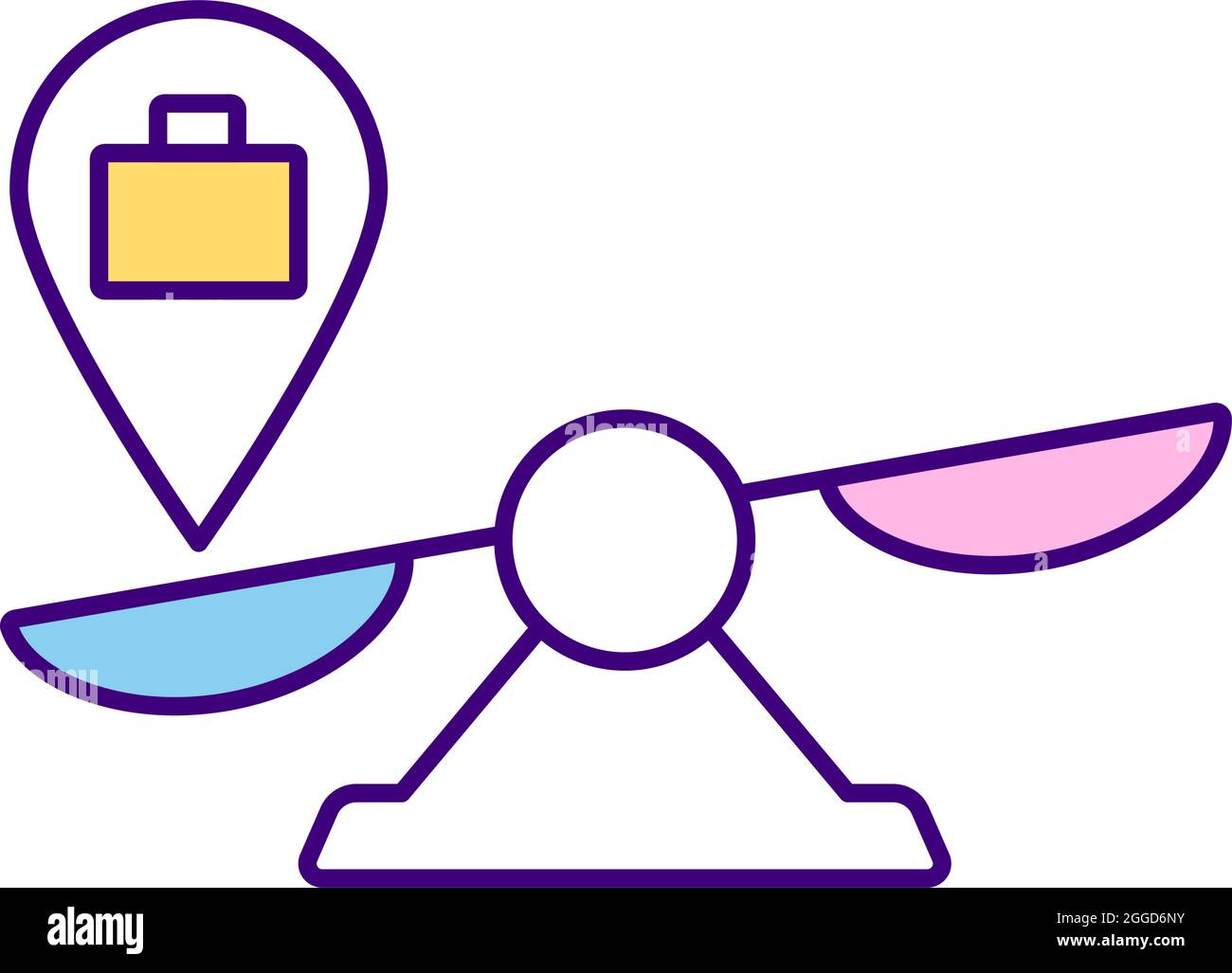 Responsibility balance icon outline Stock Vector Images - Alamy