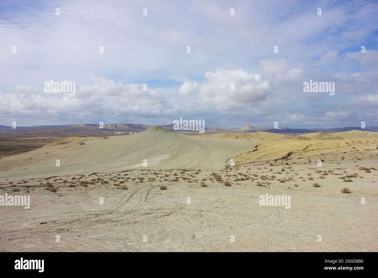 A beautiful large mud volcano. Alat. Azerbaijan Stock Photo - Alamy