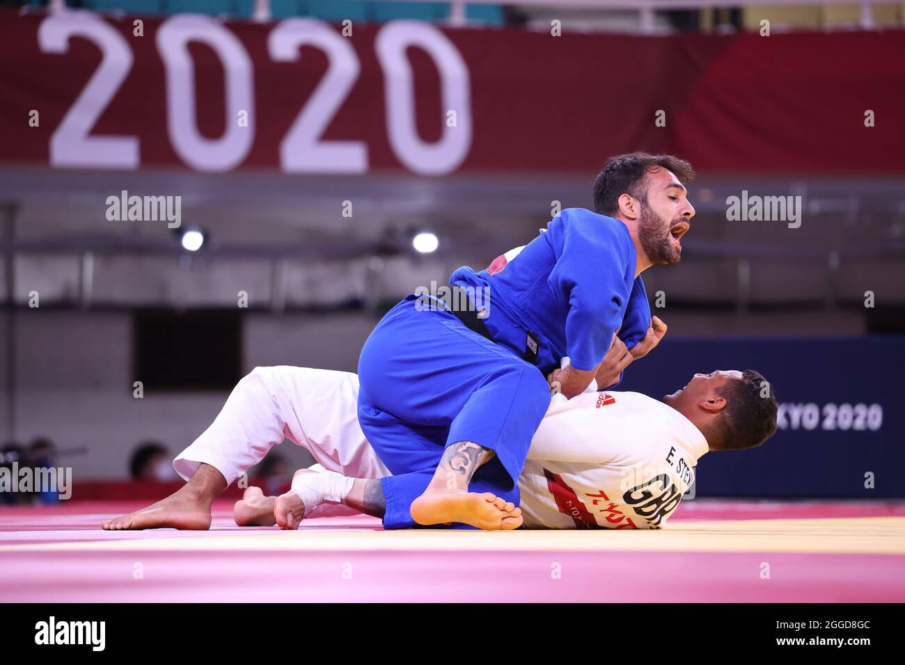 Tokyo, Japan. 29th Aug, 2021. (Top - Bottom) Vahid Nouri (IRI), Elliot ...