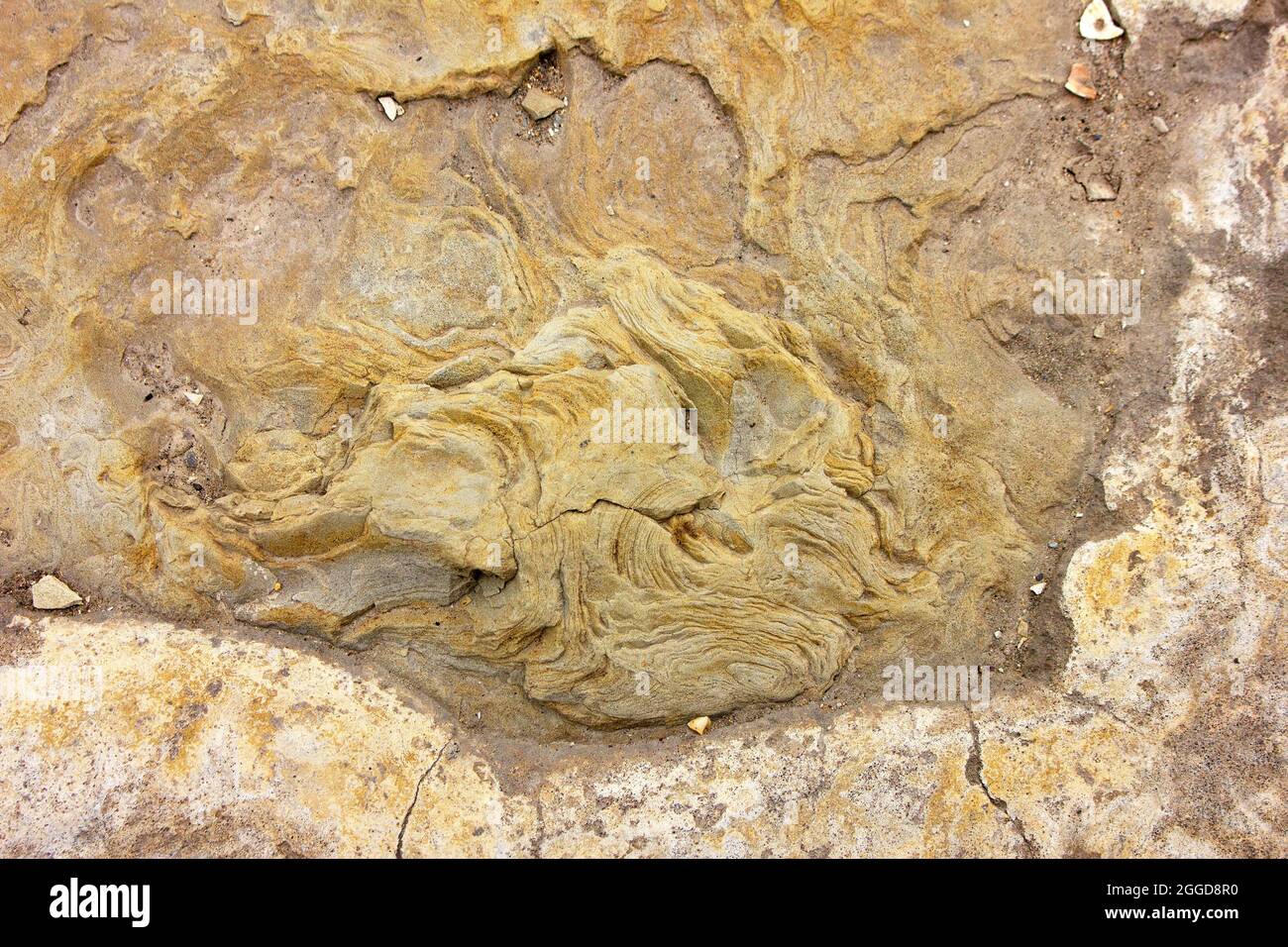 Beautiful texture of yellow cobblestone in the mountains Stock Photo ...
