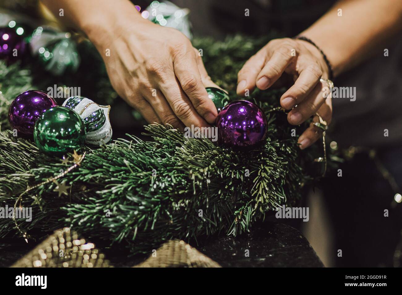 Purple decorations hi-res stock photography and images - Alamy
