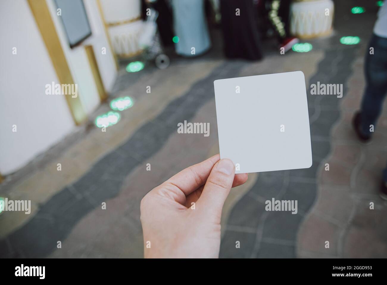 Holding in hand ticket hi-res stock photography and images - Alamy