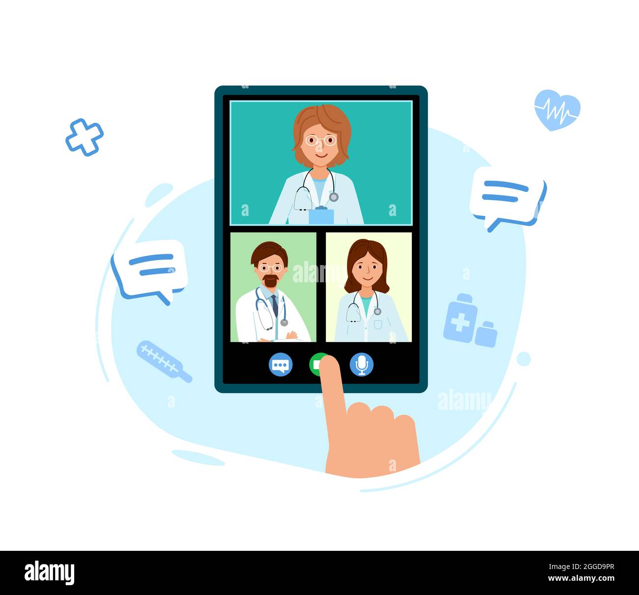 Doctor using stethoscope woman Stock Vector Images - Alamy