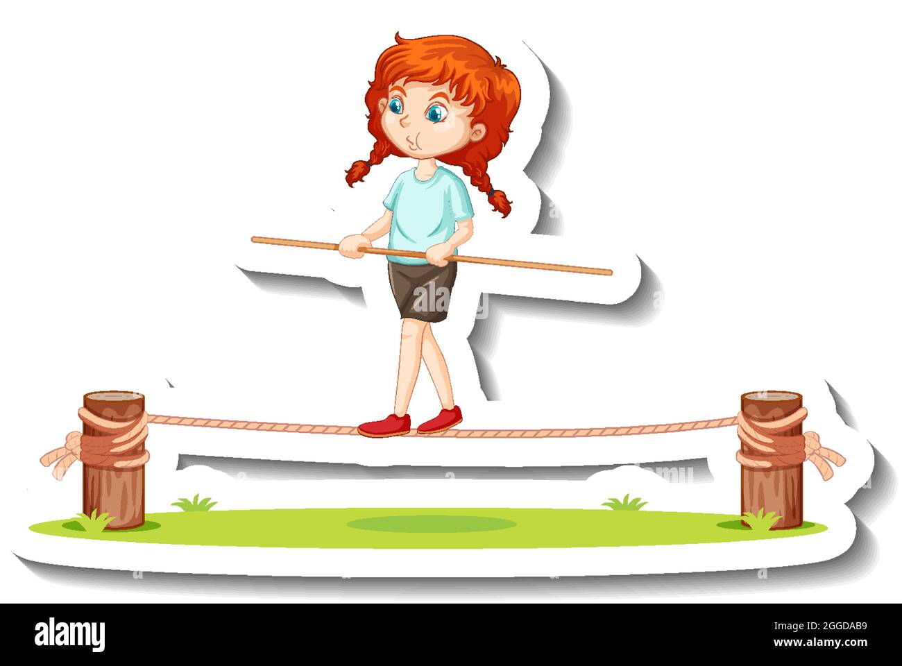 Little girl balancing Cut Out Stock Images & Pictures - Alamy