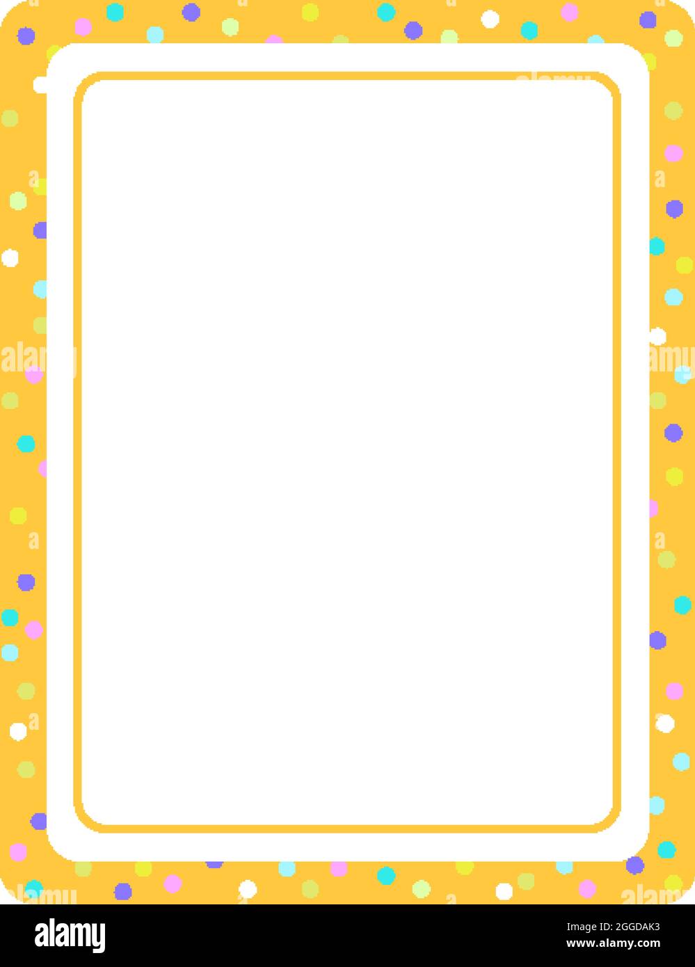 Empty orange vertical frame banner template illustration Stock Vector ...