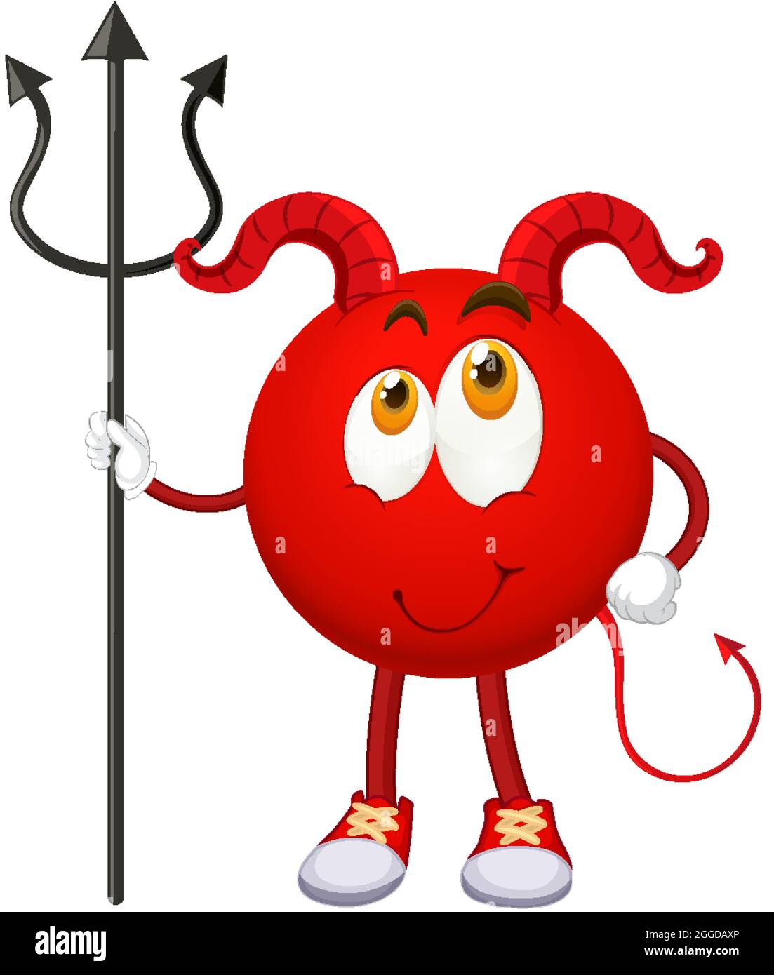A red devil cartoon character with facial expression illustration Stock ...