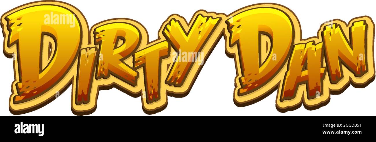 Dirty Dan logo text design illustration Stock Vector Image & Art - Alamy