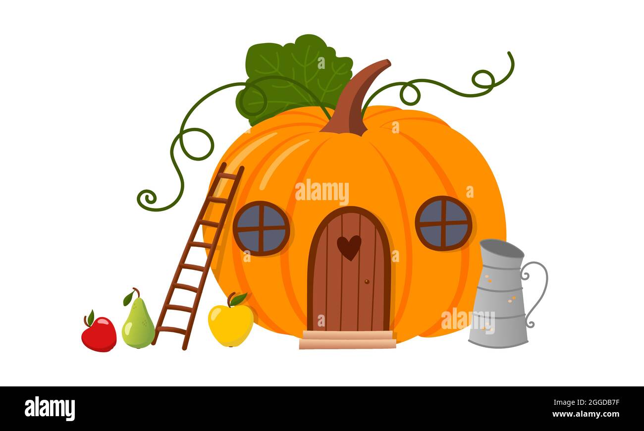 Colorful autumn composition pumpkin Stock Vector Images - Alamy