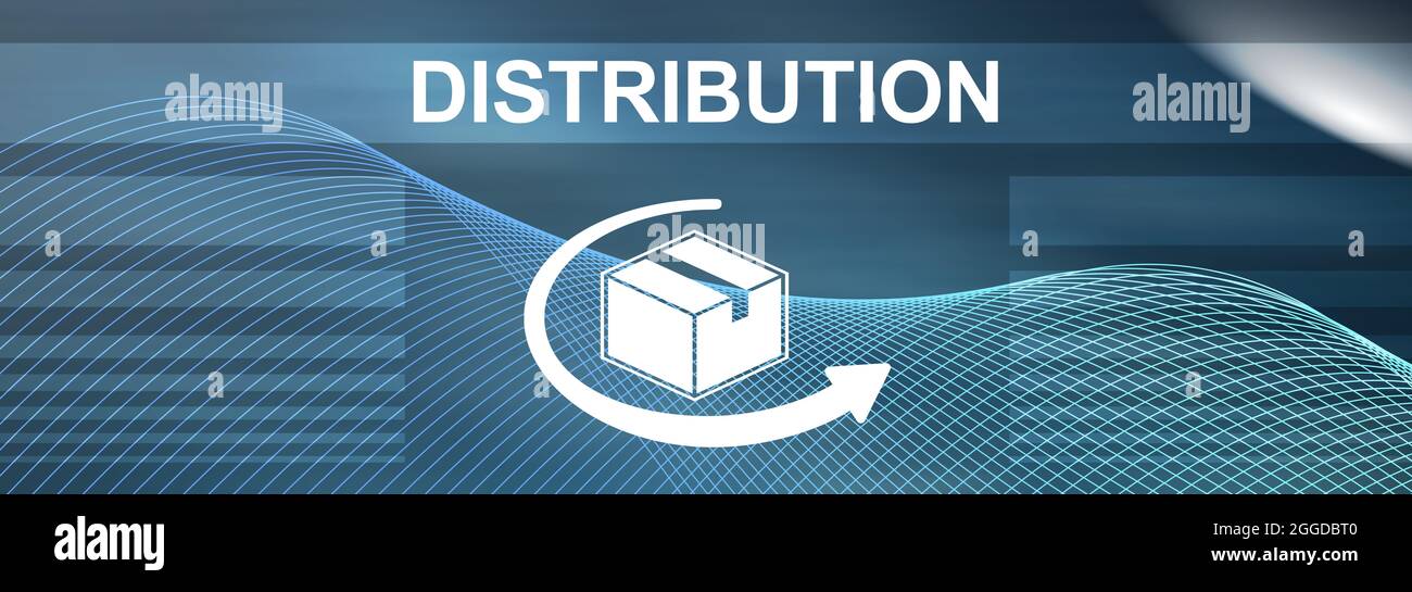Illustration of a distribution concept Stock Photo - Alamy