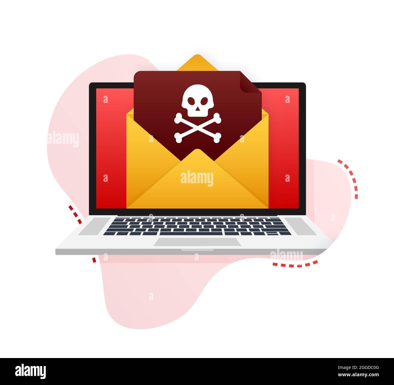 Cyber attack. Data Phishing with fishing hook, laptop, internet ...