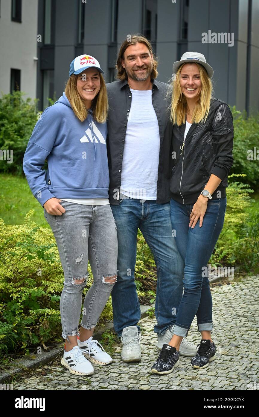 Czech beach volleyball players Barbora Hermannova, left, Marketa Nausch ...