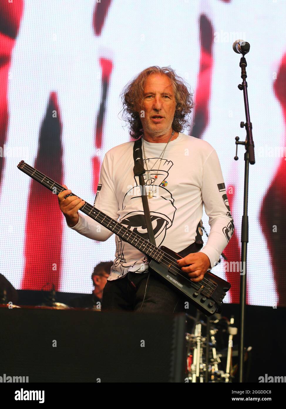 Nick Feldman from Wang Chung performed live on stage at the Rewind ...