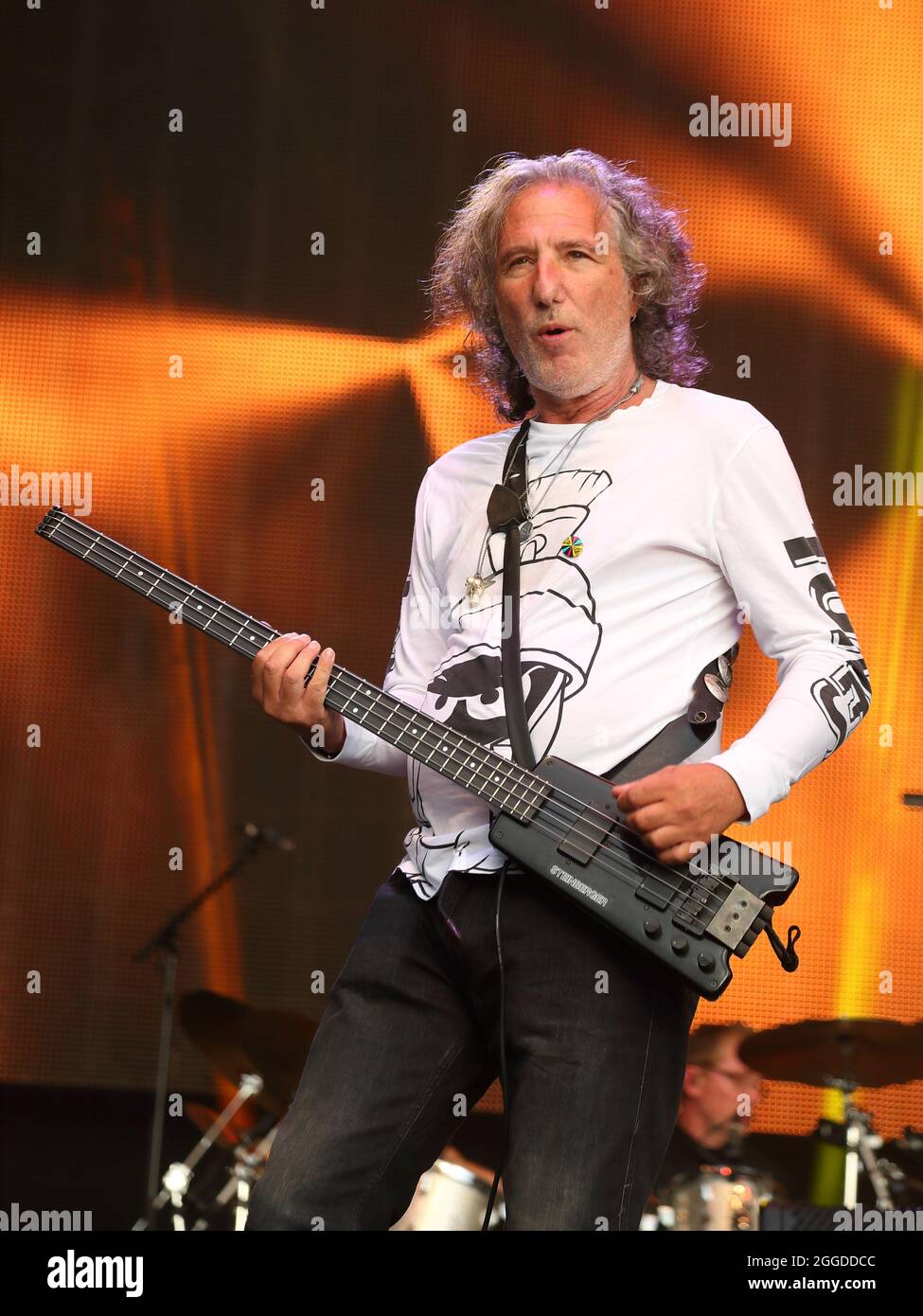 Nick Feldman from Wang Chung performed live on stage at the Rewind ...