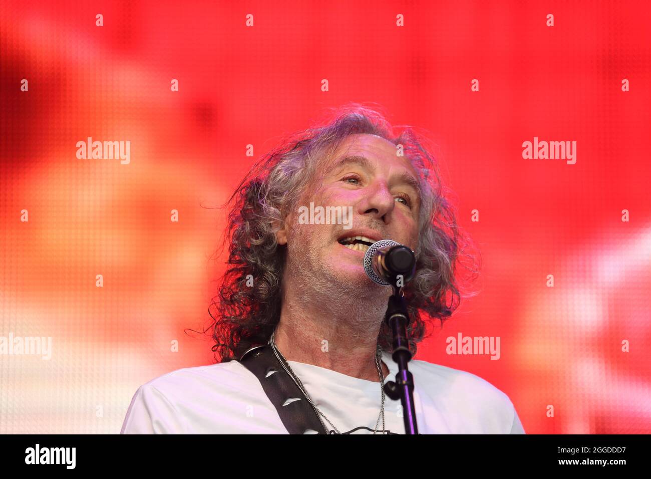 Nick Feldman from Wang Chung performed live on stage at the Rewind ...