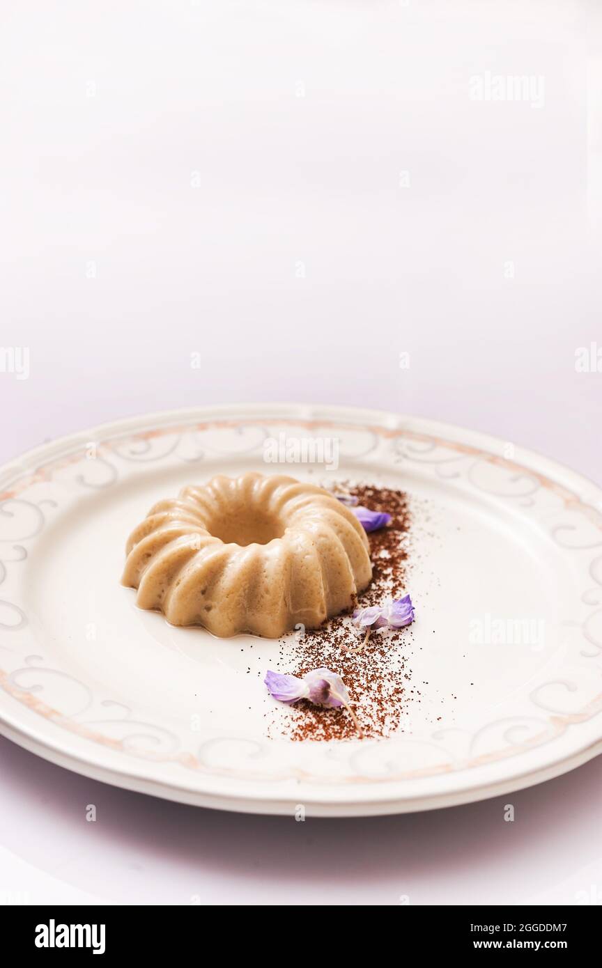 Tofu cofee pudding, Italy, Europe Stock Photo - Alamy