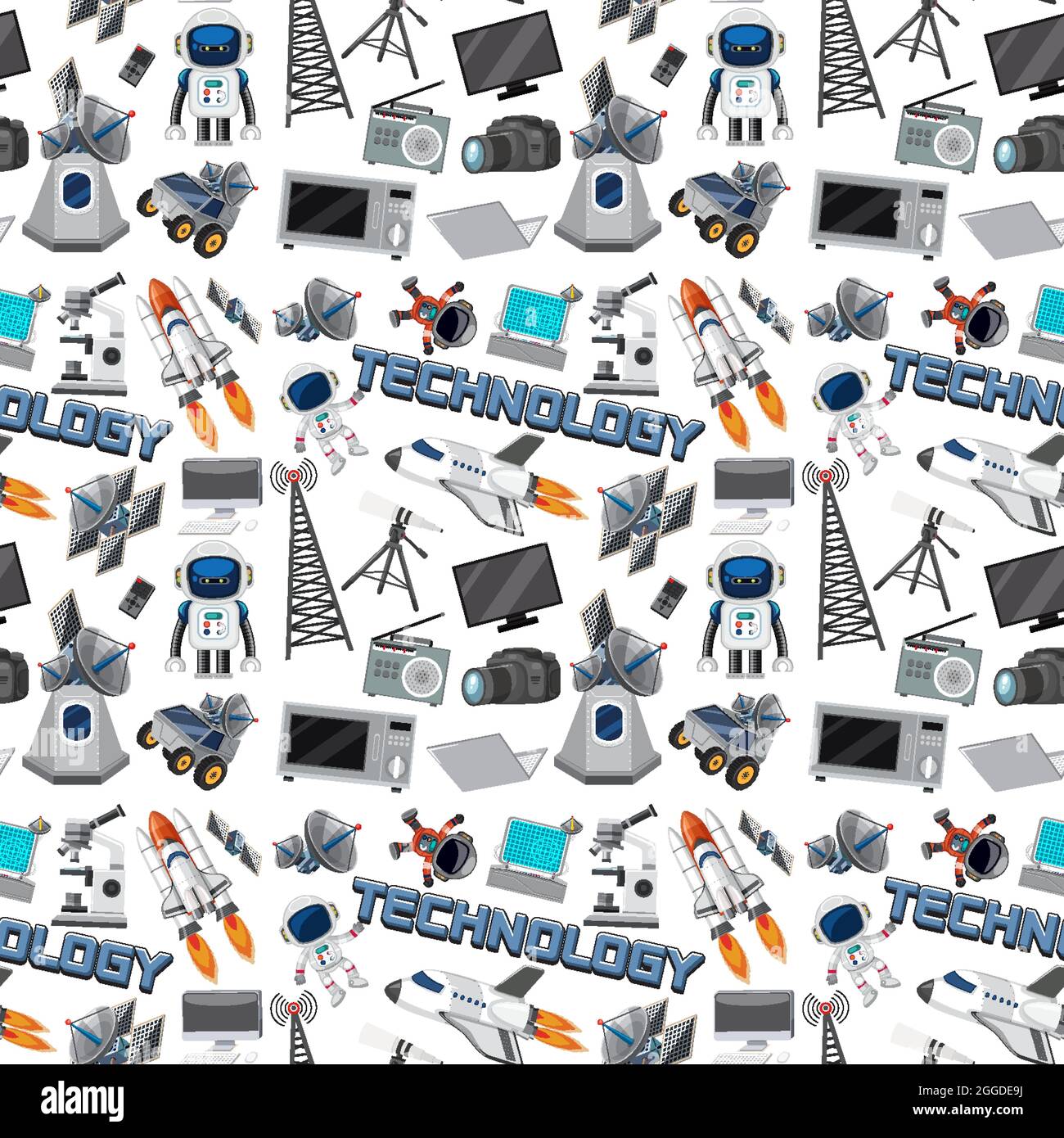 Technology text icon with elements illustration Stock Vector Image ...