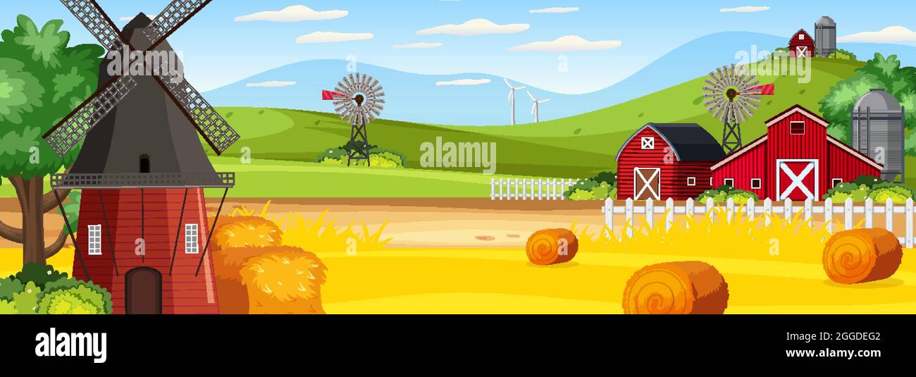 Farmer fencing field Stock Vector Images - Alamy