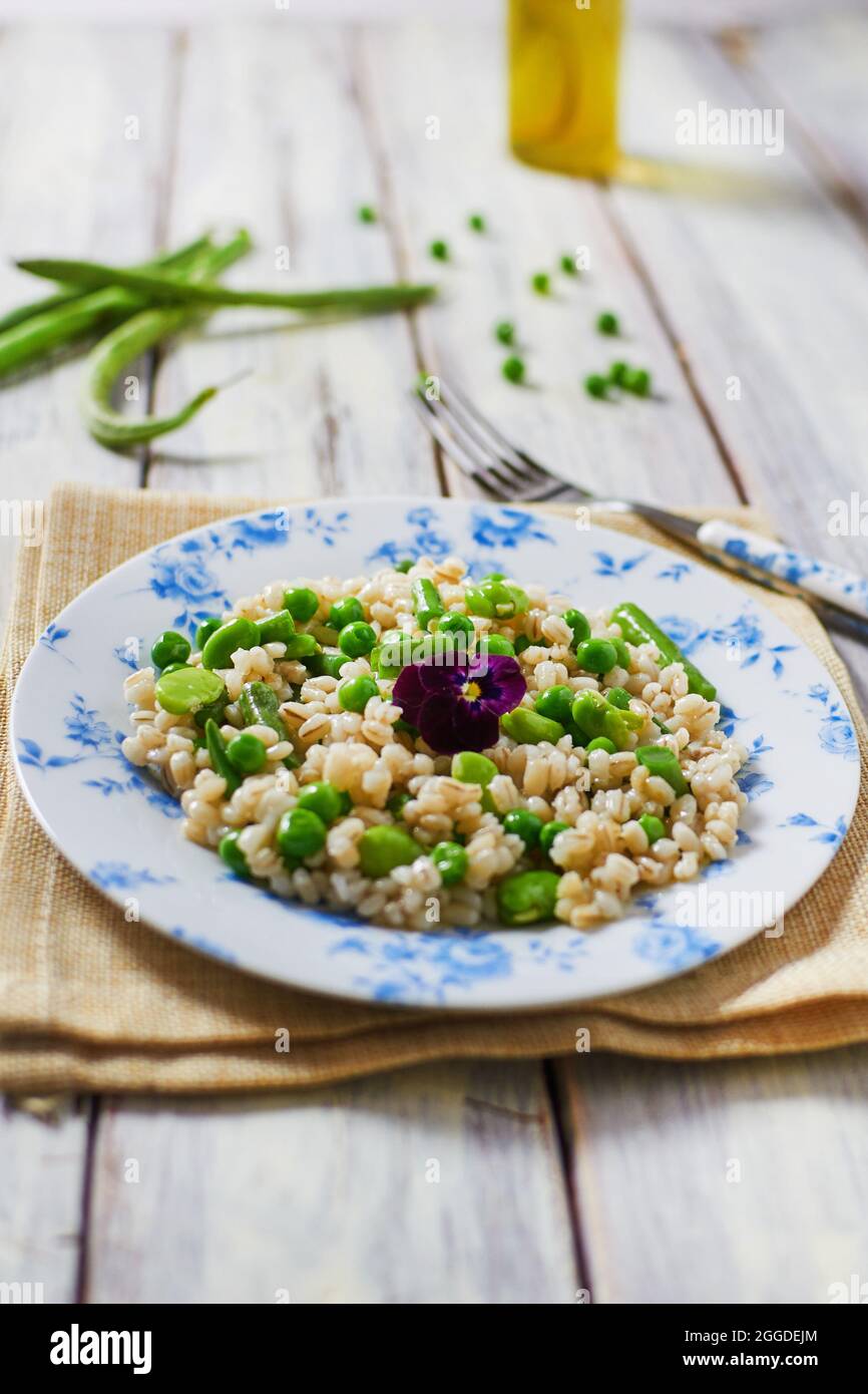 Barley, pea, fava beans Stock Photo - Alamy