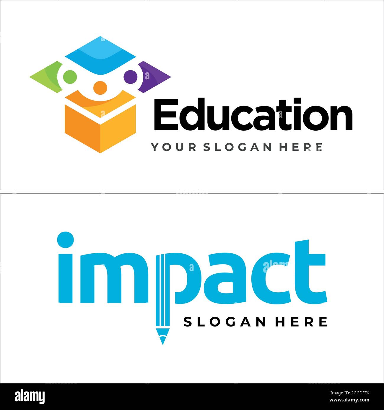 Education logos hi-res stock photography and images - Alamy